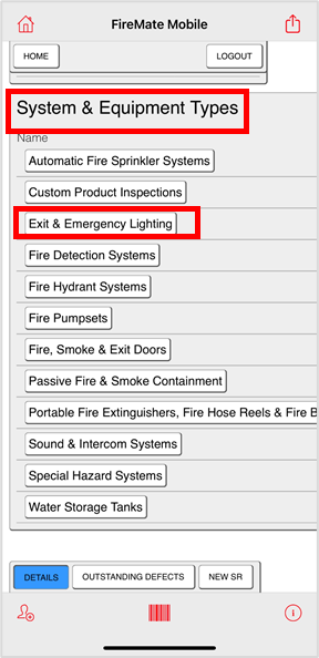 Check for existing defects for a Property on the FireMate Mobile app