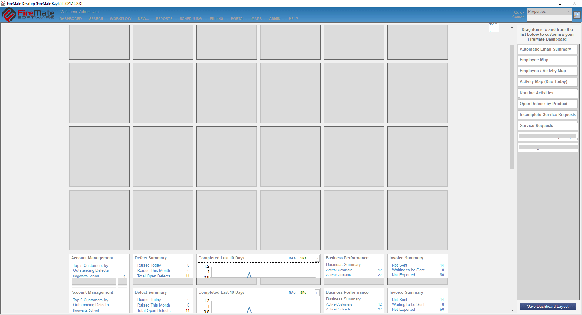 Customising the FireMate Dashboard