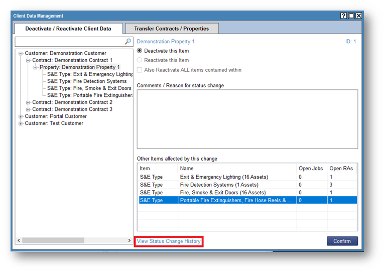 How to Active and Deactivate Customers, Contracts and Properties