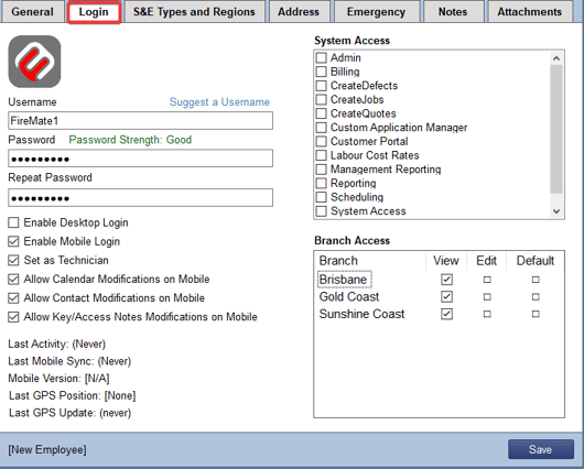 Adding an Employee/User to FireMate