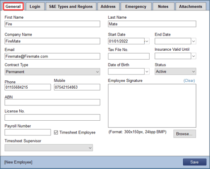Adding an Employee/User to FireMate