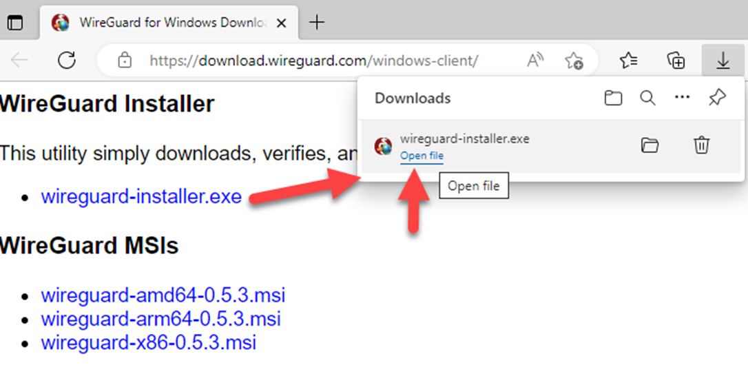 How to install the VPN Client software
