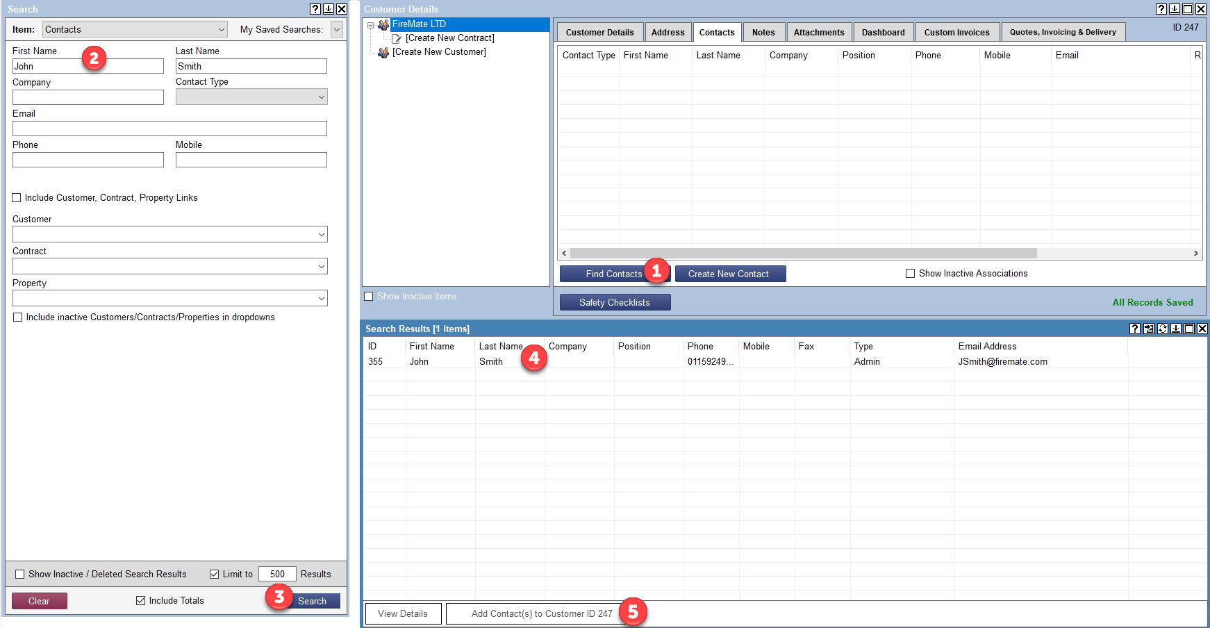 How to create a new Customer in FireMate