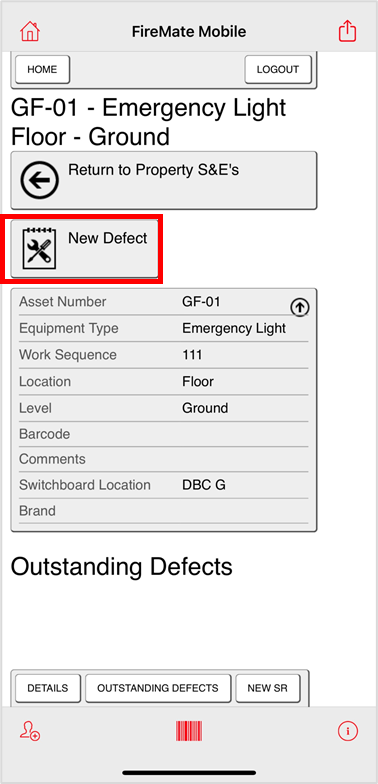 Raise a defect on a Property without a related Routine Activity